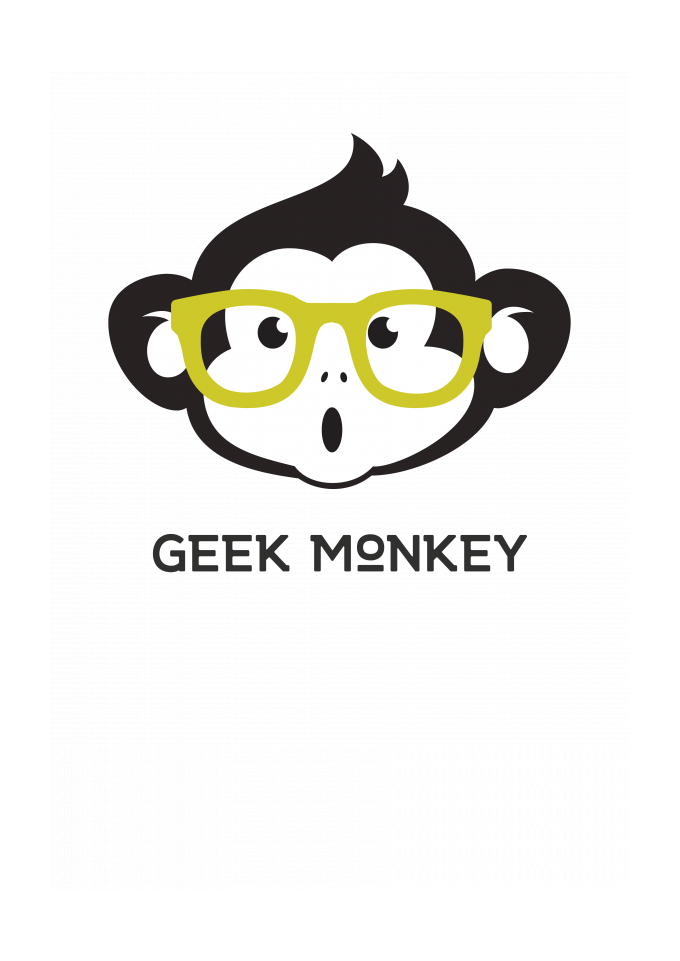 T-Shirt Estonada Character GEEK MONKEY em QUADS
