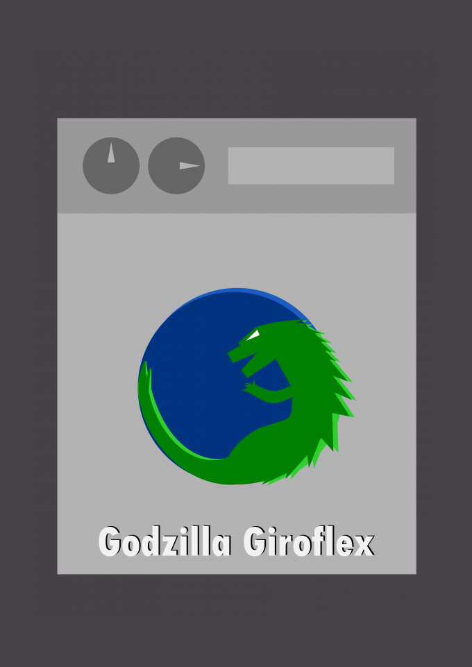 T-Shirt Estonada Godzilla Giroflex em Orange Art