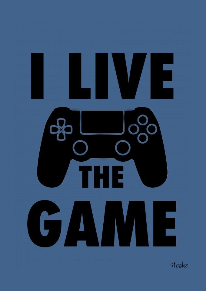 T-Shirt Estonada I live the game em Estampas Hoske