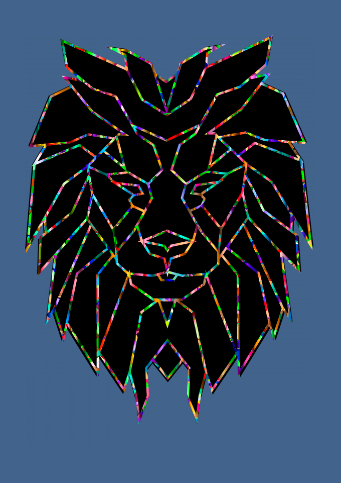 T-Shirt Estonada Leão/Leão cromado/Rainbow Lion/ Chrome lion em Shopgeek