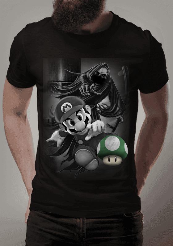T-Shirt Prime Mario Last Life em Camisetas Olimpo