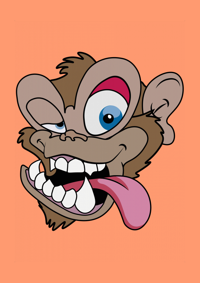 T-Shirt Estonada MONKEY em Gyn Ink