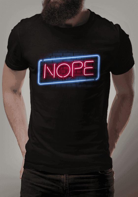 T-Shirt Estonada Nope Neon em Vó Maria