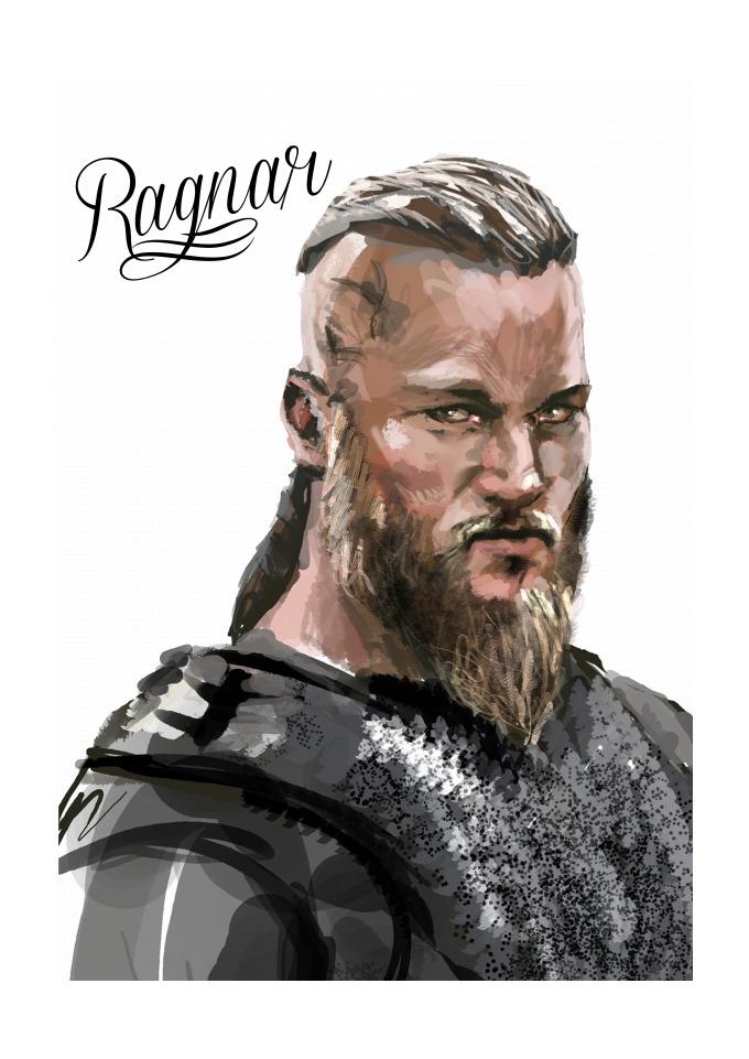 T-Shirt Estonada Ragnar - White em Monster Stamp