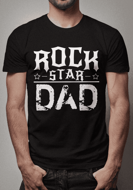 T-Shirt Estonada Rock Star Dad em Lets Molinares