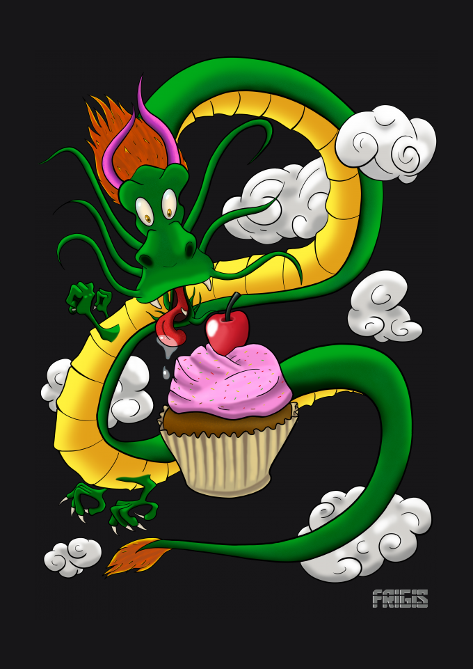 T-Shirt Estonada Sweet Dragon em Frigis