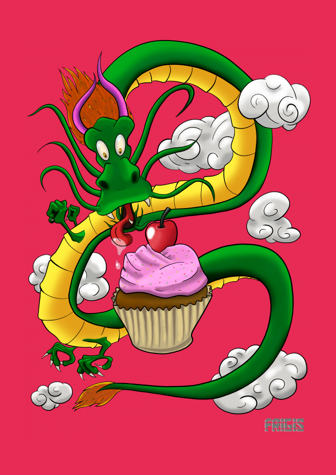 T-Shirt Estonada Sweet Dragon em Frigis