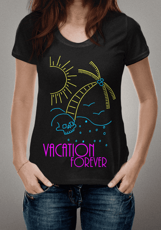 T-Shirt Prime Vacation Forever em TNK