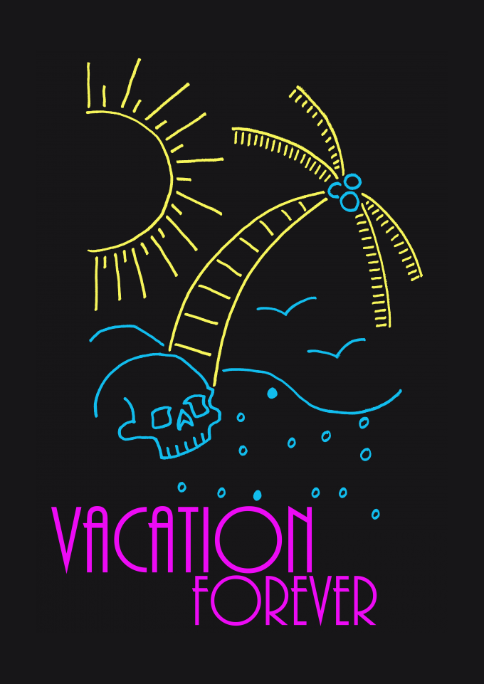 T-Shirt Prime Vacation Forever em TNK